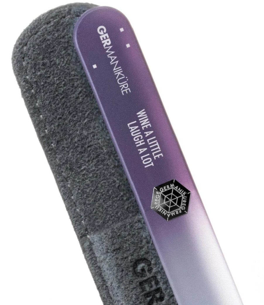 "Wine a Little Laugh a Lot" Germanikure Mantra Nail File and Leather S ...